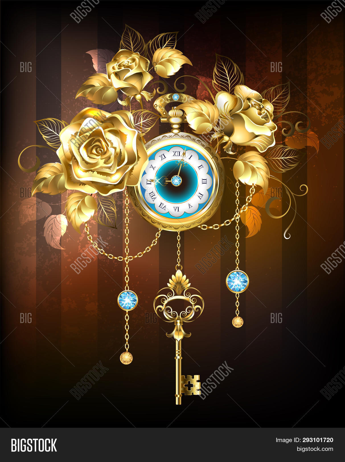 Gold, Antique Clock Image & Photo (Free Trial) | Bigstock