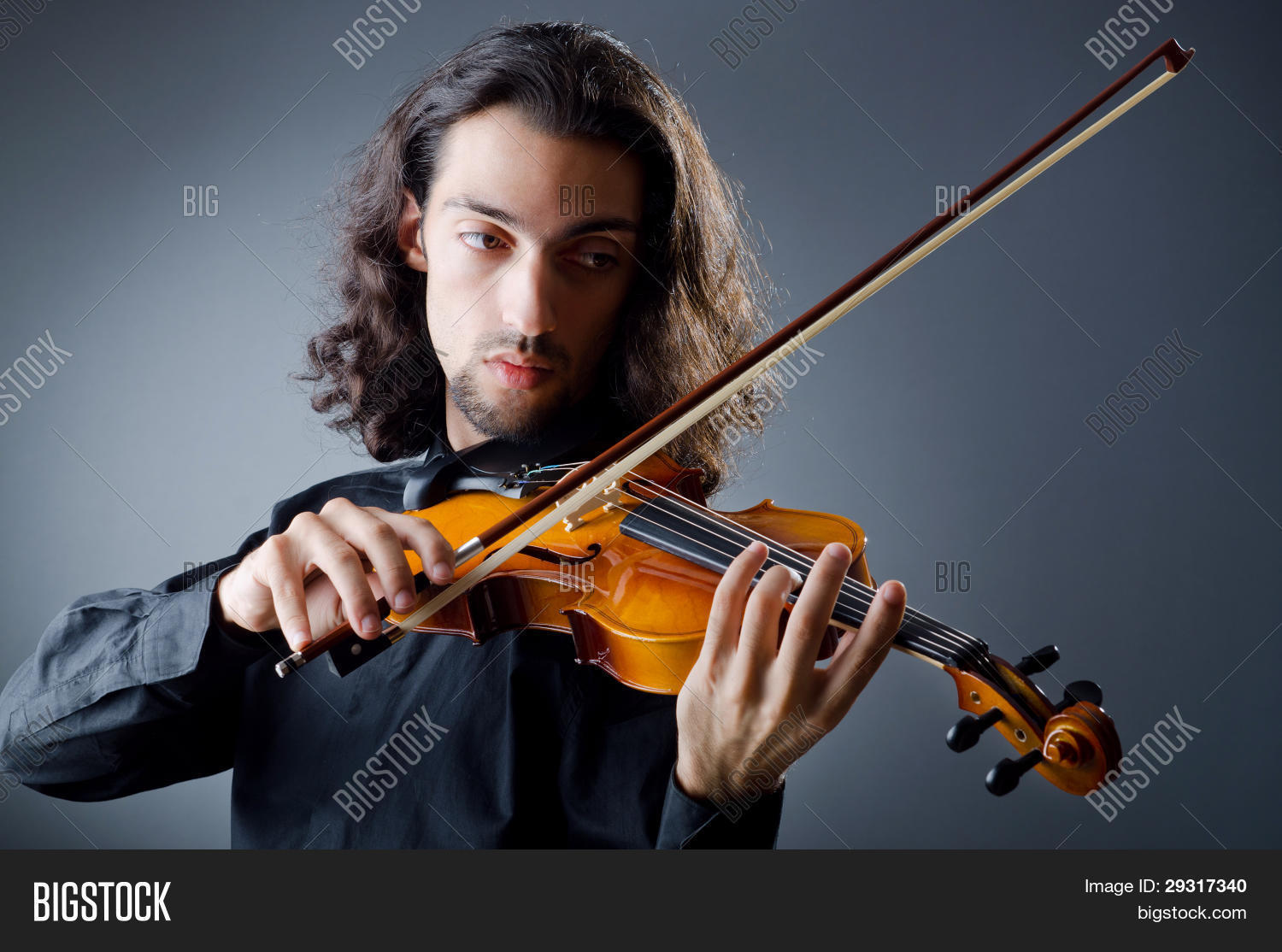 Violin Player Playing Image & Photo (Free Trial) | Bigstock