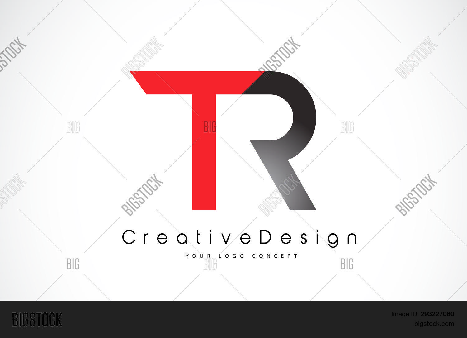 Red Black Tr T R Vector & Photo (Free Trial) | Bigstock