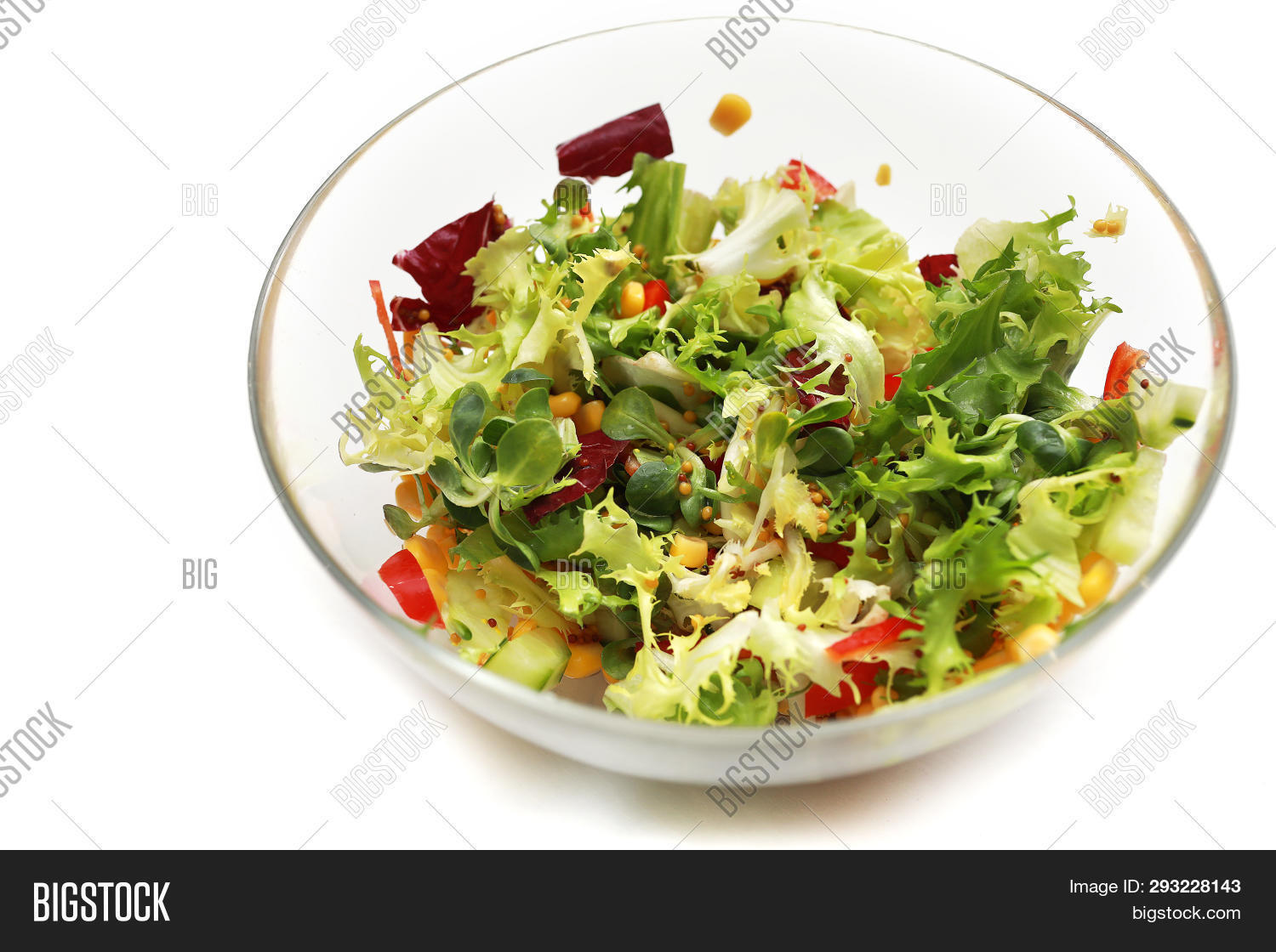 Fresh Salad Glass Bowl Image & Photo (Free Trial) | Bigstock