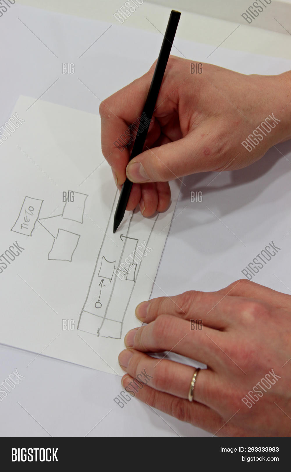 Man Drawing Schema Image & Photo (Free Trial) | Bigstock