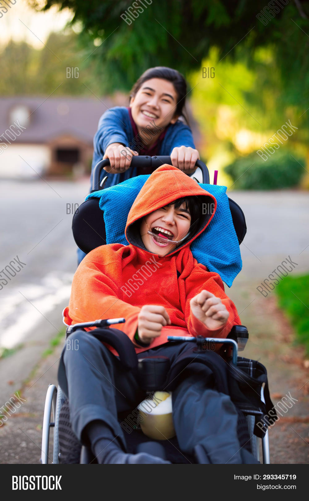 Big Sister Pushing Image & Photo (Free Trial) | Bigstock