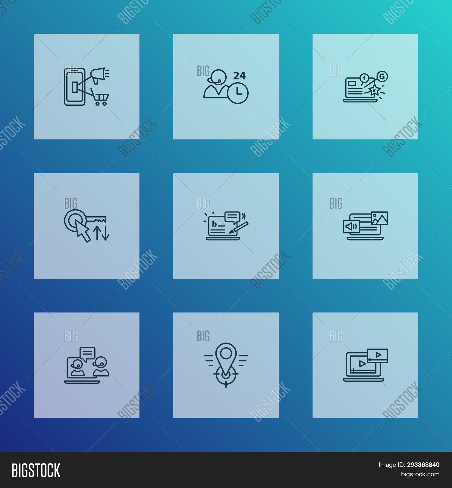 Engine Icons Line Image & Photo (Free Trial) | Bigstock