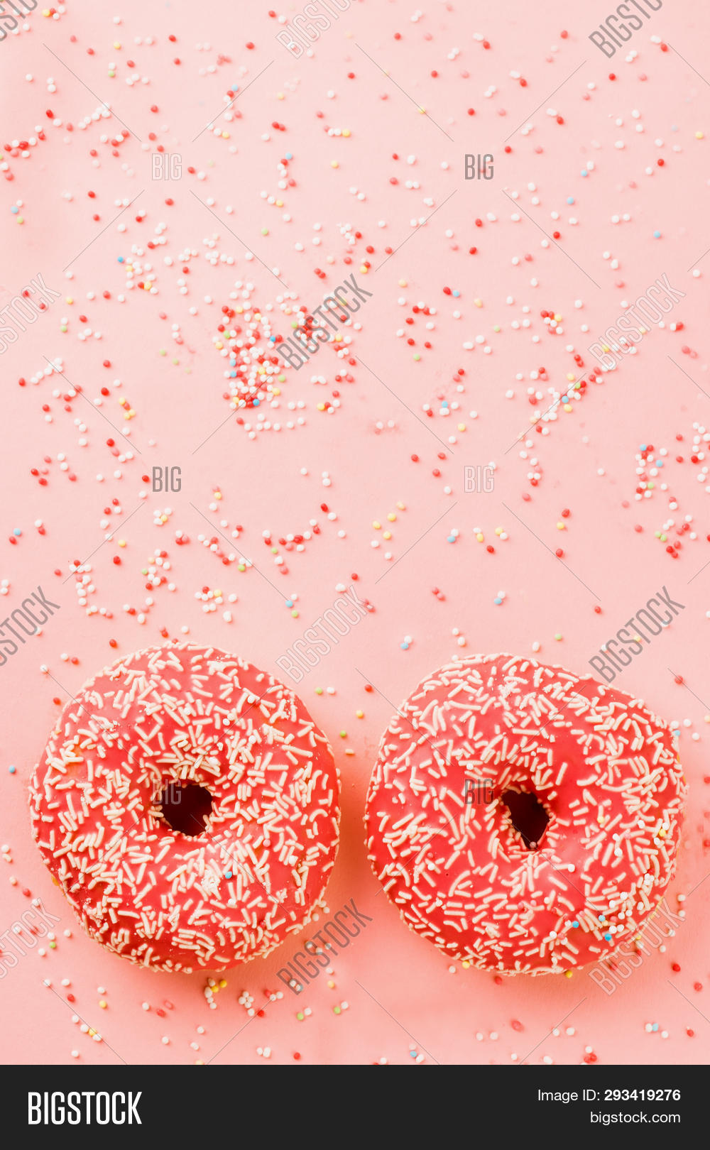 Two Coral Donuts. Image & Photo (Free Trial) | Bigstock
