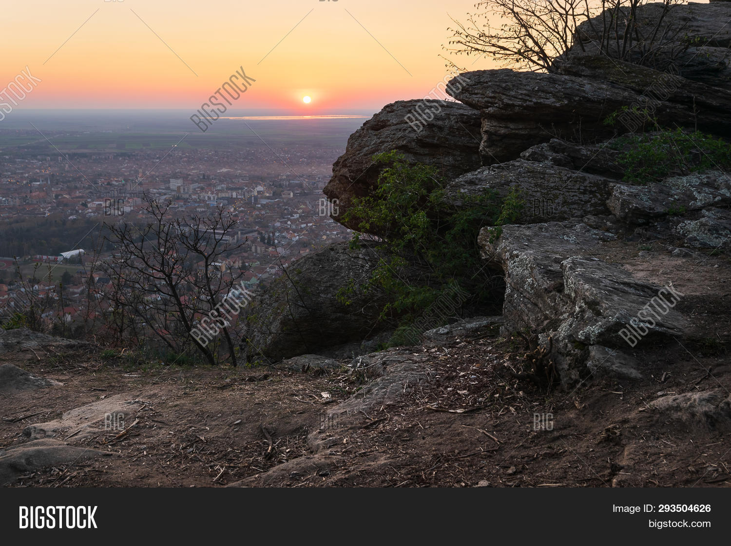 Sunset Over Small Town Image & Photo (Free Trial) | Bigstock
