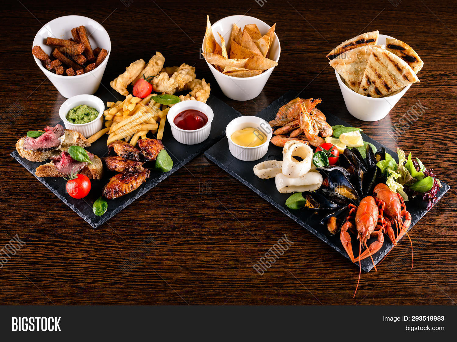 Set Seafood: Red Black Image & Photo (Free Trial) | Bigstock