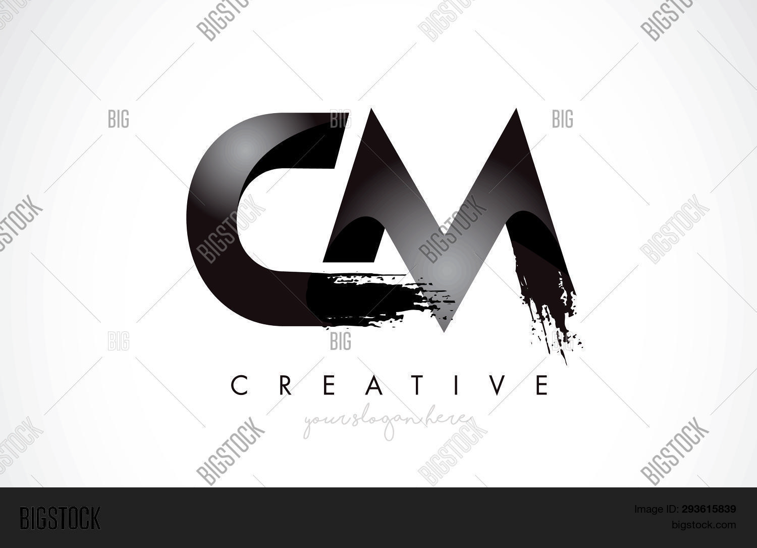 Cm Letter Design Vector & Photo (Free Trial) | Bigstock