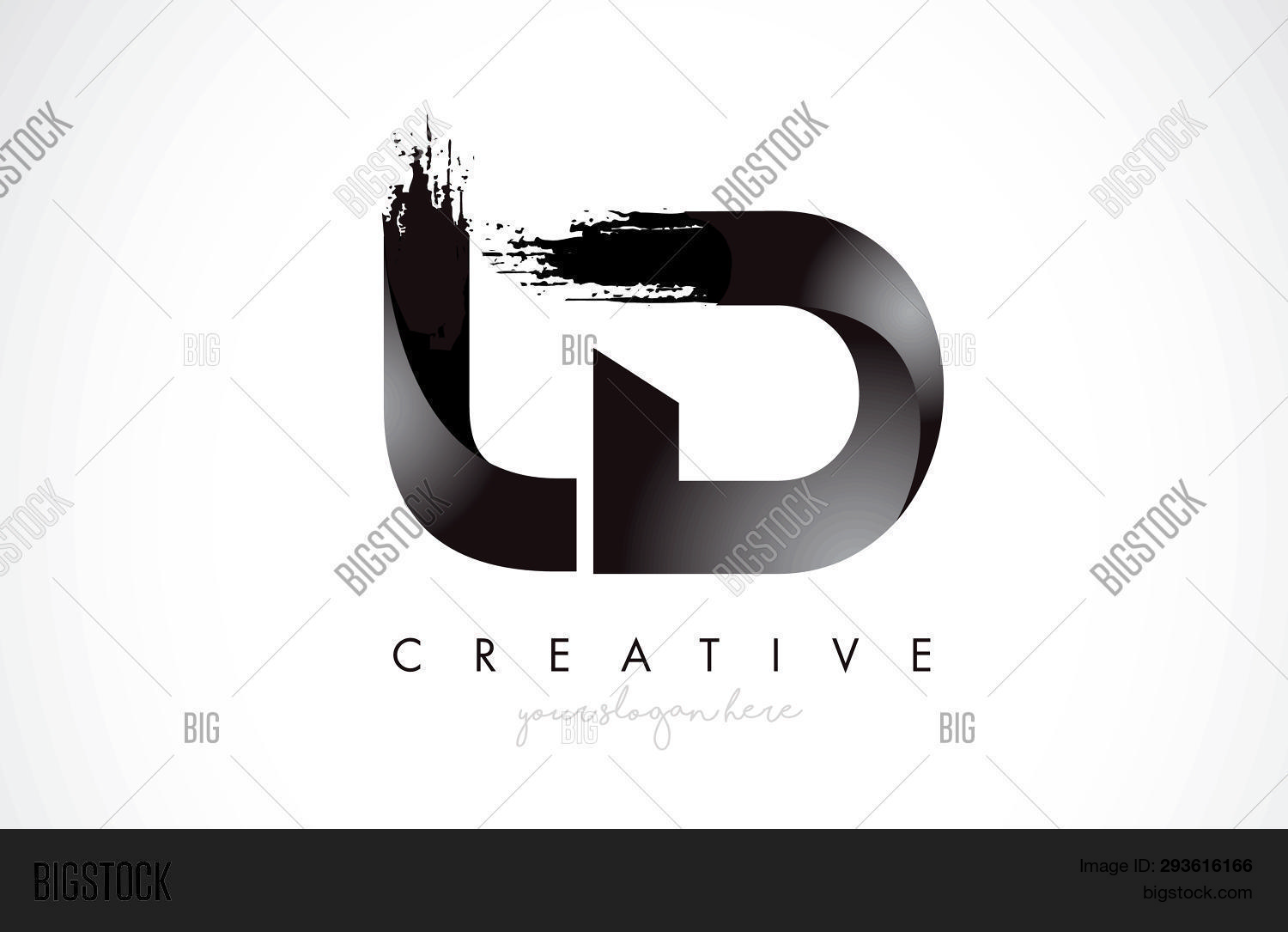 Ld Letter Design Vector & Photo (Free Trial) | Bigstock