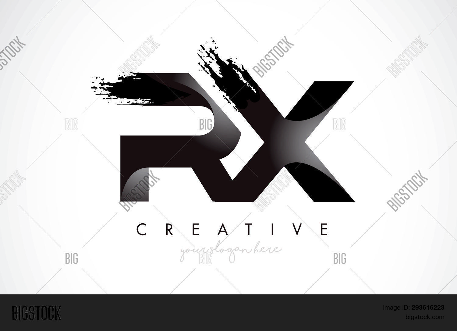 Rx Letter Design Vector & Photo (Free Trial) | Bigstock