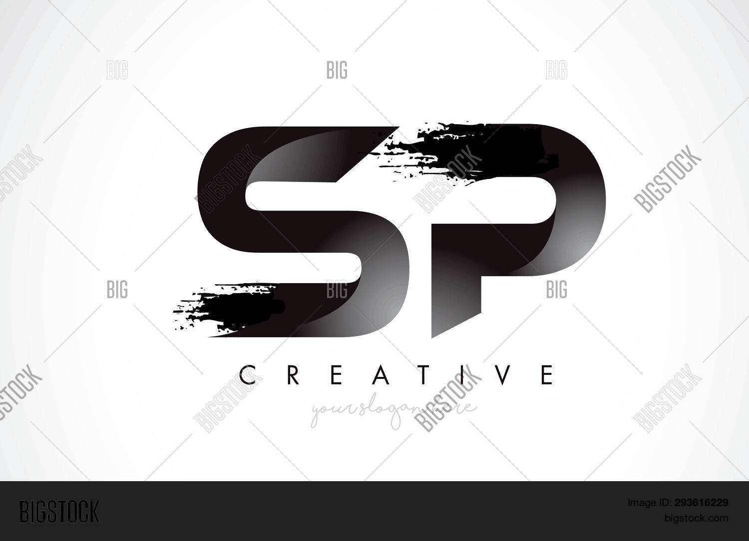 Sp Letter Design Vector & Photo (Free Trial) | Bigstock