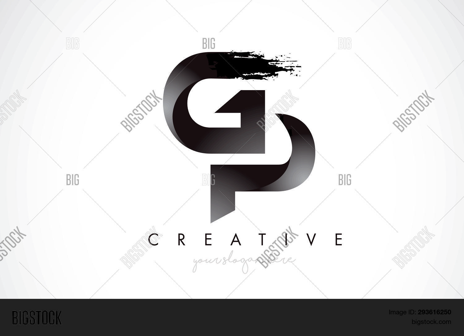 Gp Letter Design Vector & Photo (Free Trial) | Bigstock