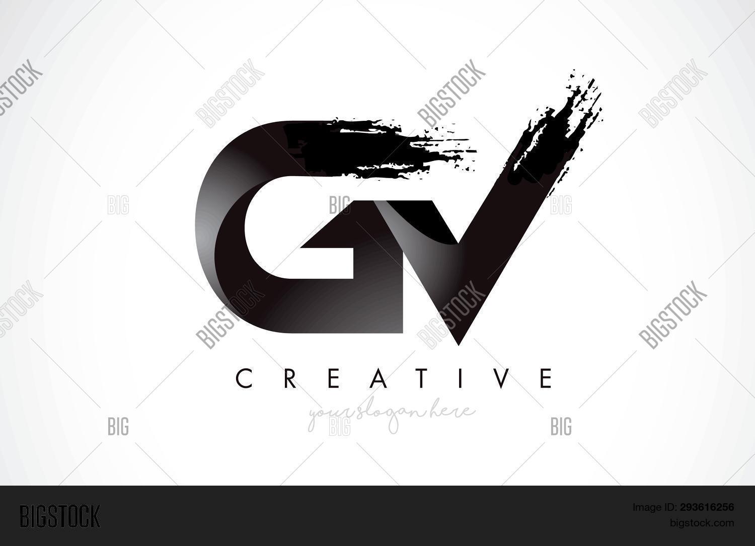 Gv Letter Design Vector & Photo (Free Trial) | Bigstock