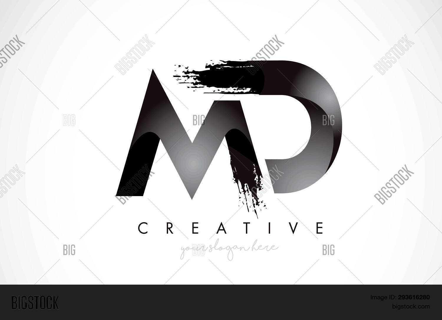 Md Letter Design Vector & Photo (Free Trial) | Bigstock