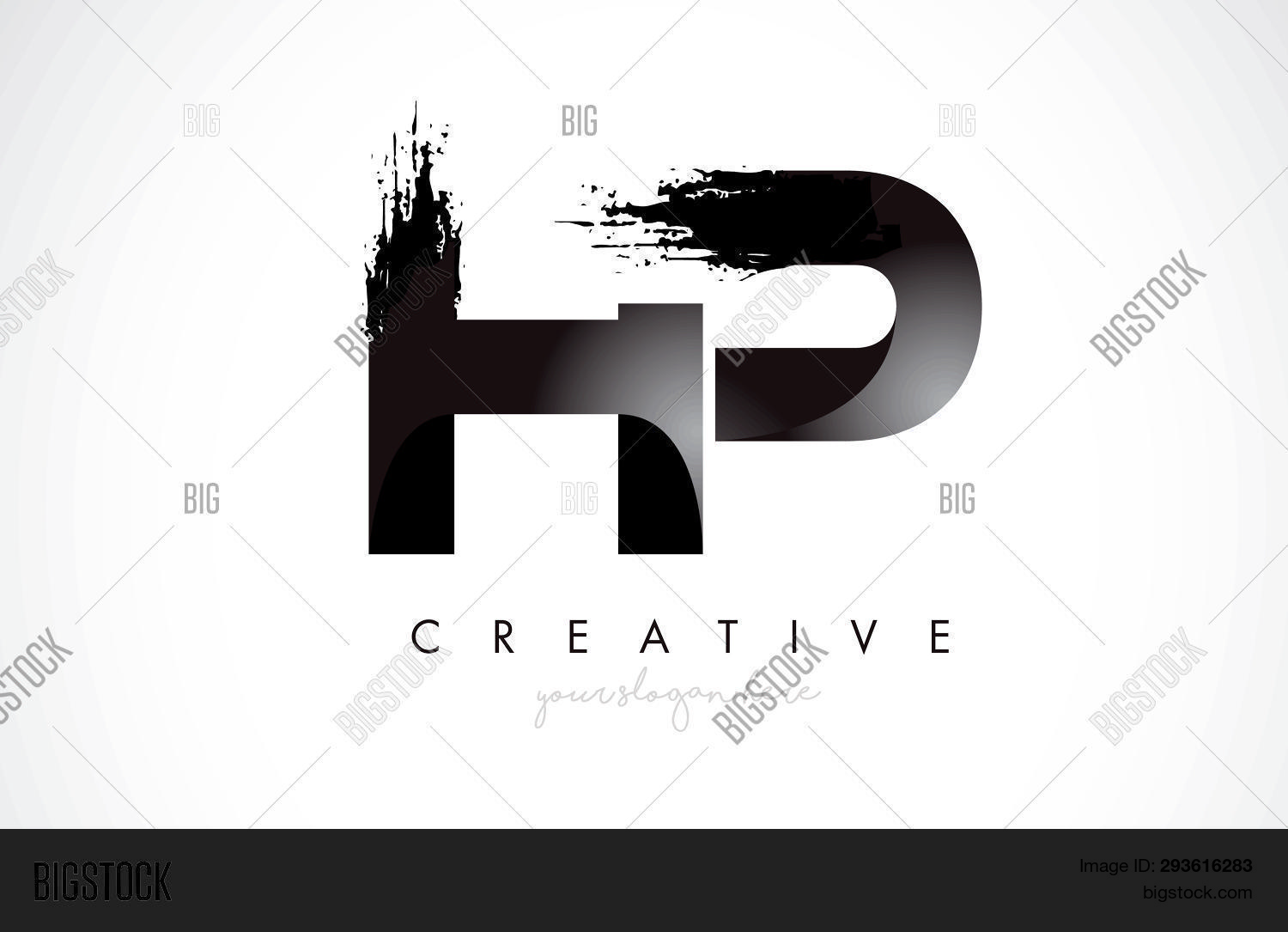 Hp Letter Design Vector & Photo (Free Trial) | Bigstock
