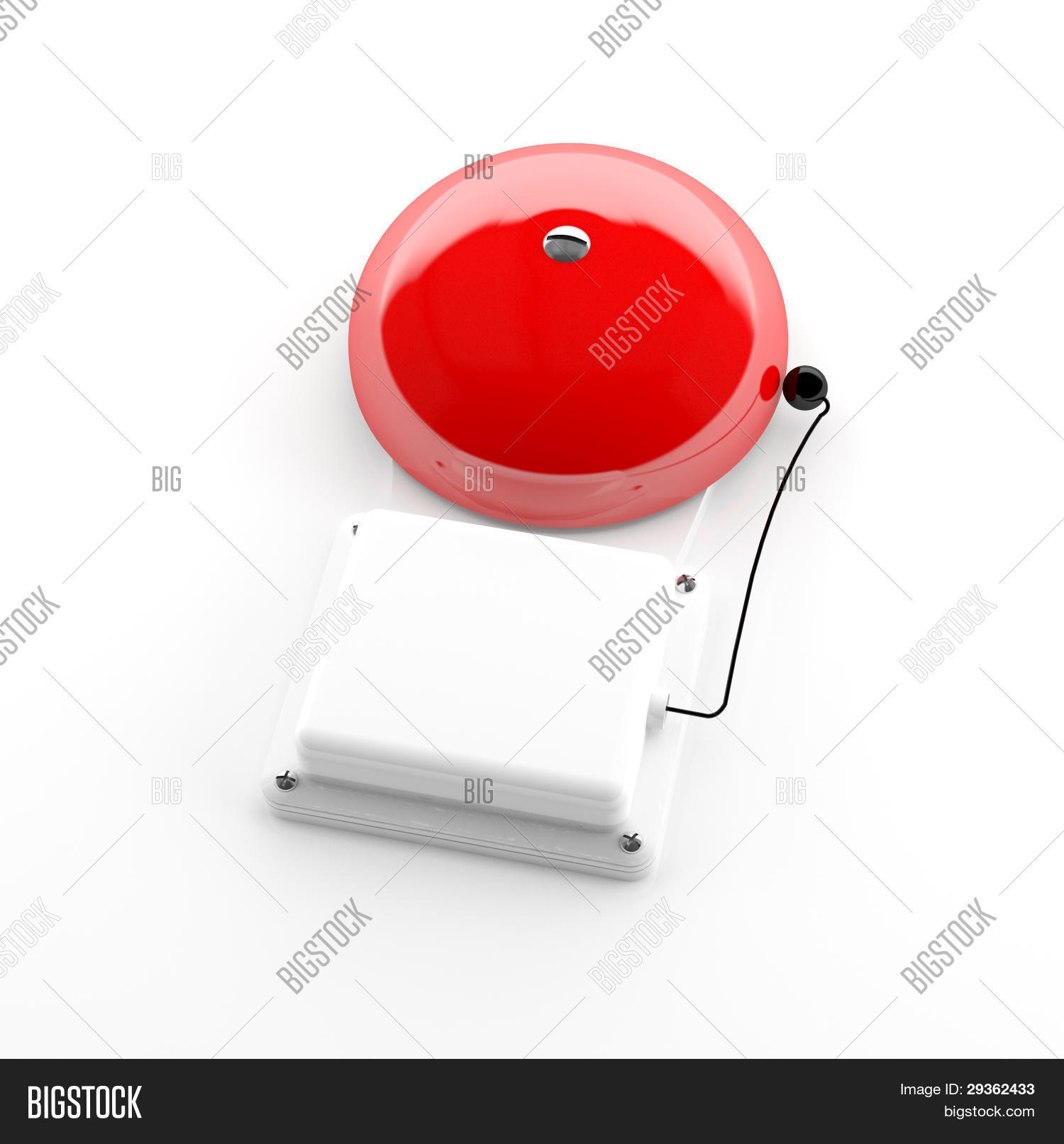 Red Alarm Bell 3D Image & Photo (Free Trial) | Bigstock