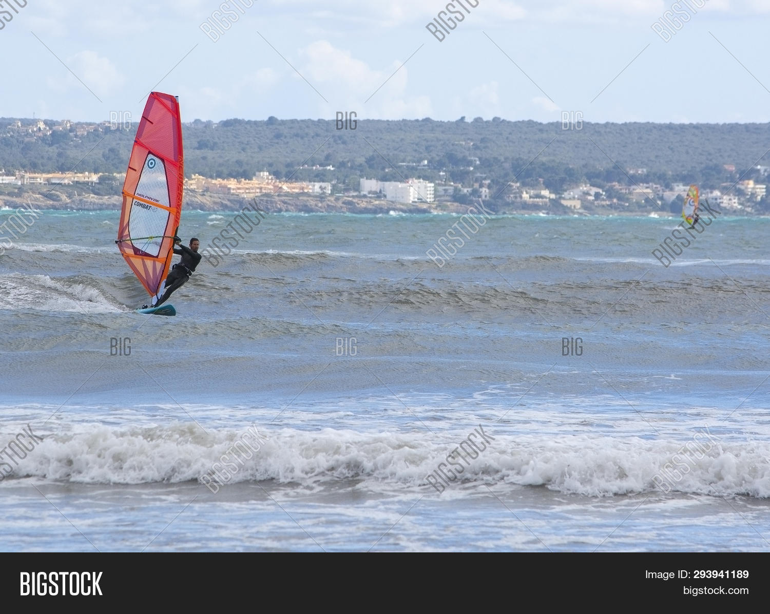 Windsurfer Red Sail Image & Photo (Free Trial) | Bigstock