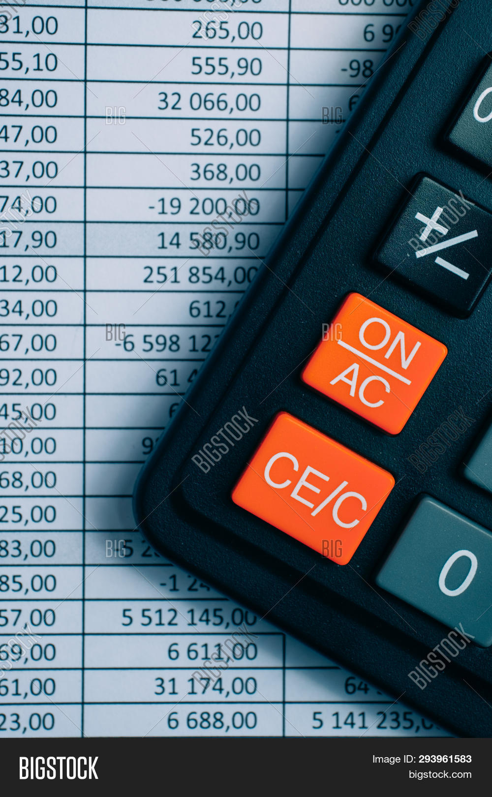 Calculator On Paper Image & Photo (Free Trial) | Bigstock