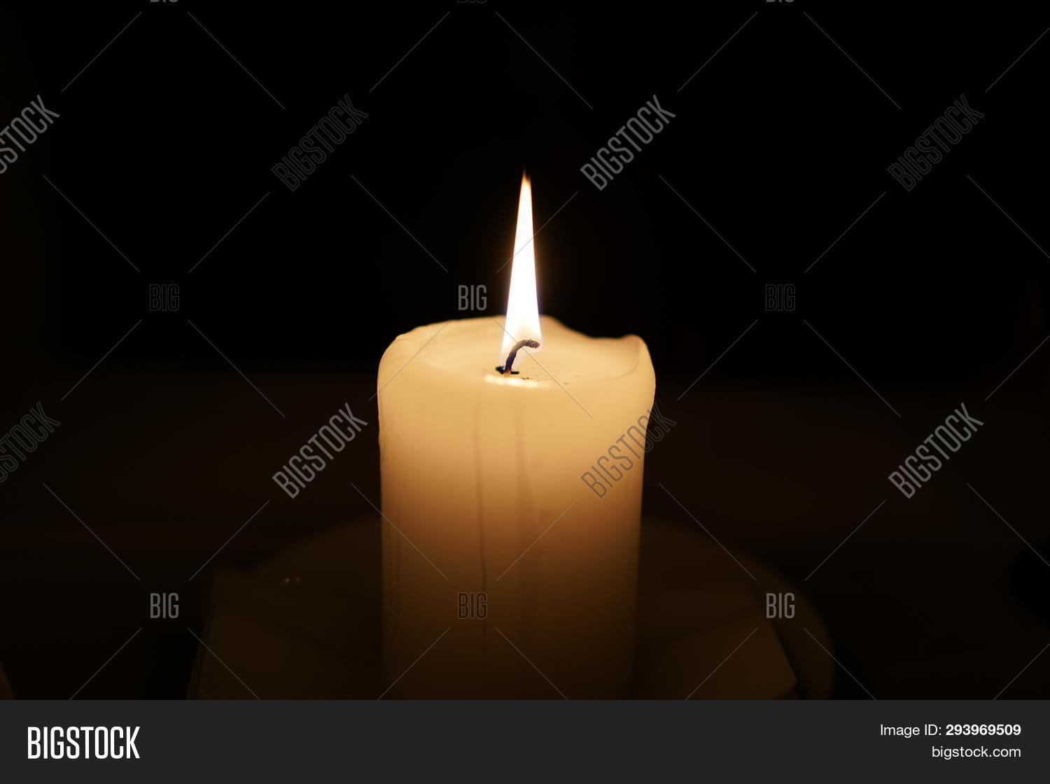 Lighted Single Candle Image & Photo (Free Trial) | Bigstock