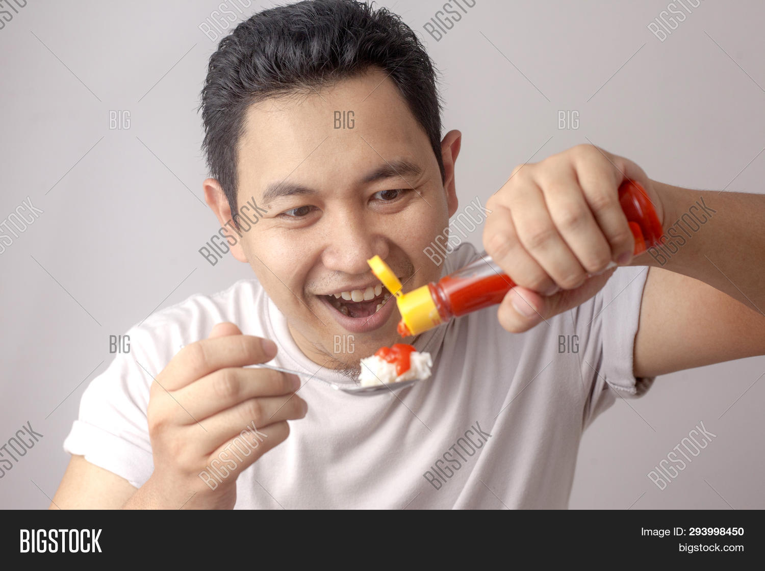 Asian Man Eating Rice Image & Photo (Free Trial) | Bigstock