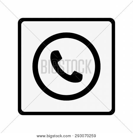 Phone Thin Line Icon Vector & Photo (Free Trial) | Bigstock