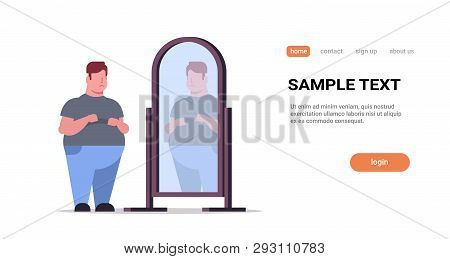 Sad Overweight Man Vector & Photo (Free Trial) | Bigstock