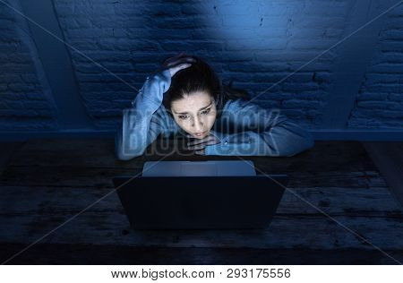 Scared Woman On Laptop Image & Photo (Free Trial) | Bigstock