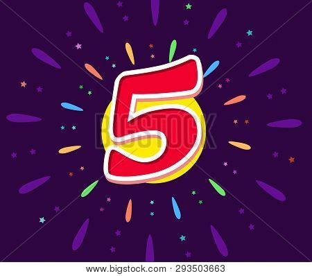 Red 5 Middle Vector & Photo (Free Trial) | Bigstock