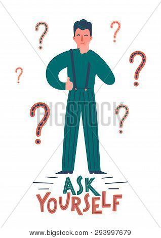 Ask Yourself. Man Vector & Photo (Free Trial) | Bigstock