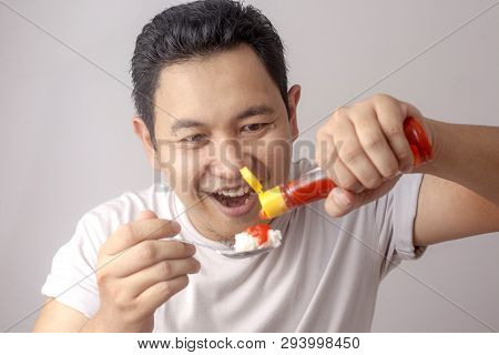 Asian Man Eating Rice Image & Photo (Free Trial) | Bigstock