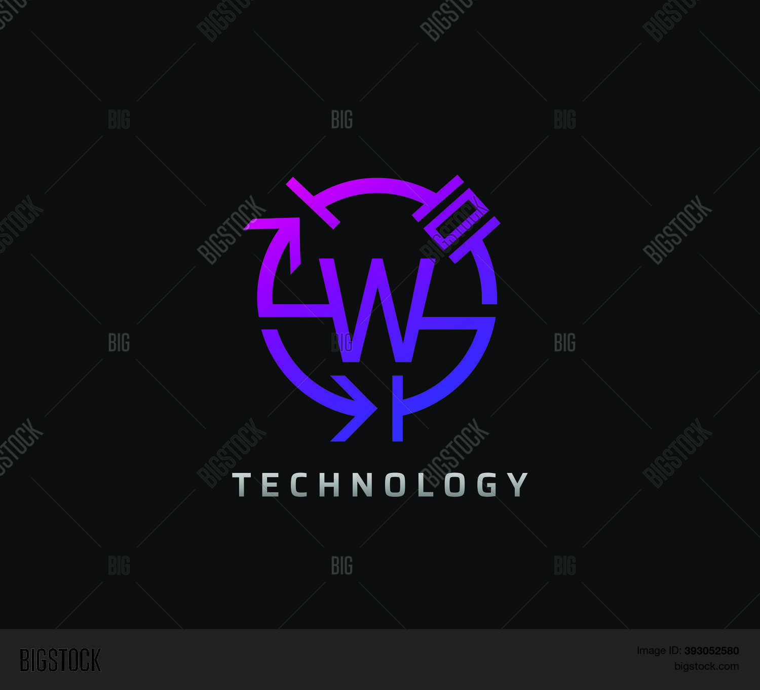 Electric W Letter Vector & Photo (Free Trial) | Bigstock