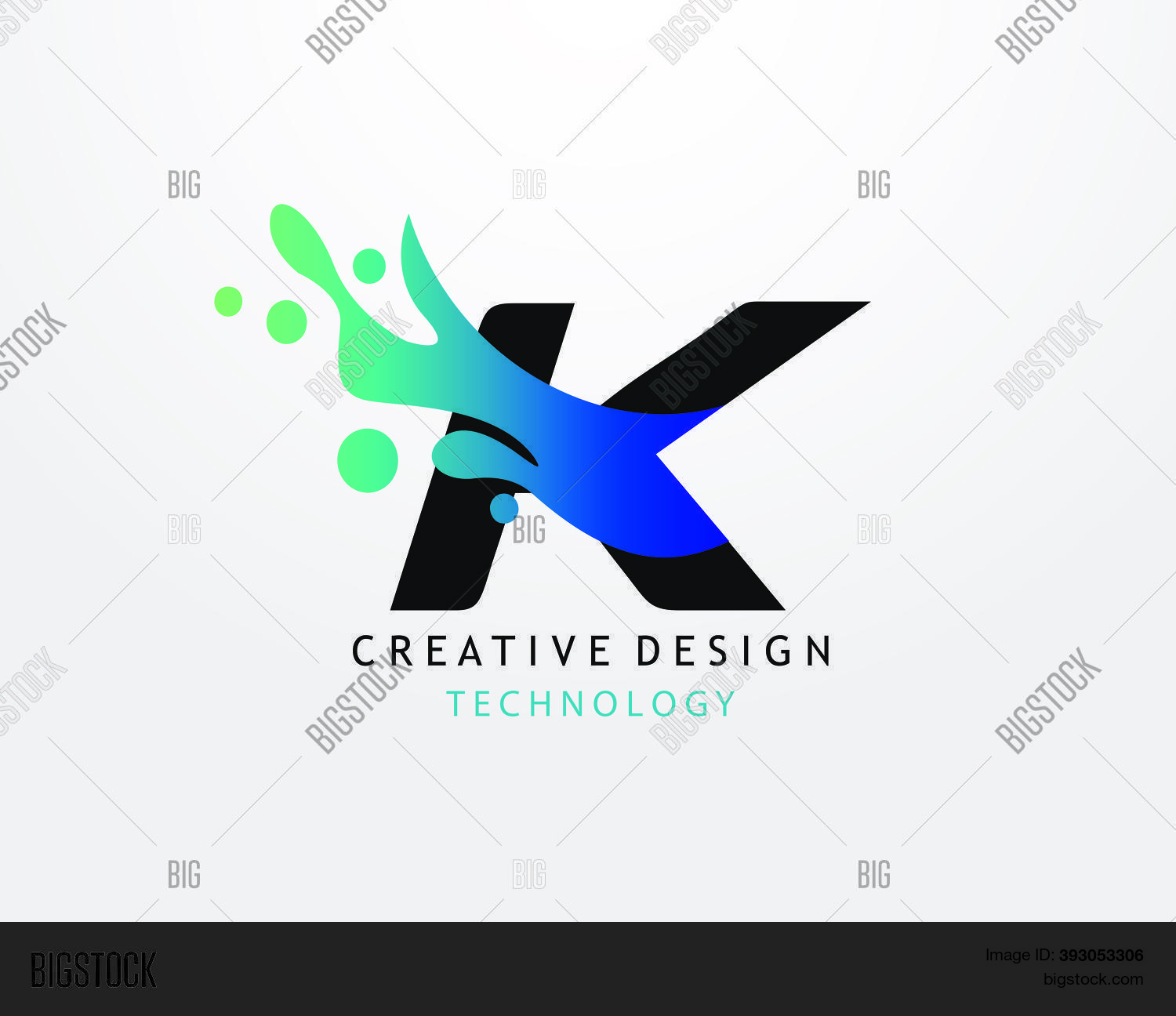 Letter K Water Splash Vector & Photo (Free Trial) | Bigstock