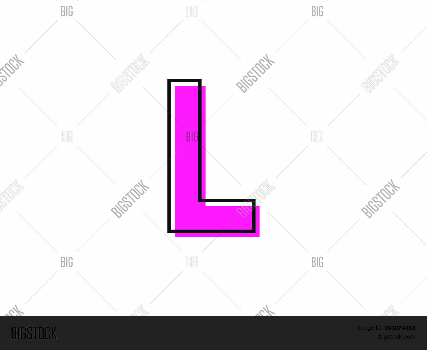 L Font Letter Made Vector & Photo (Free Trial) | Bigstock