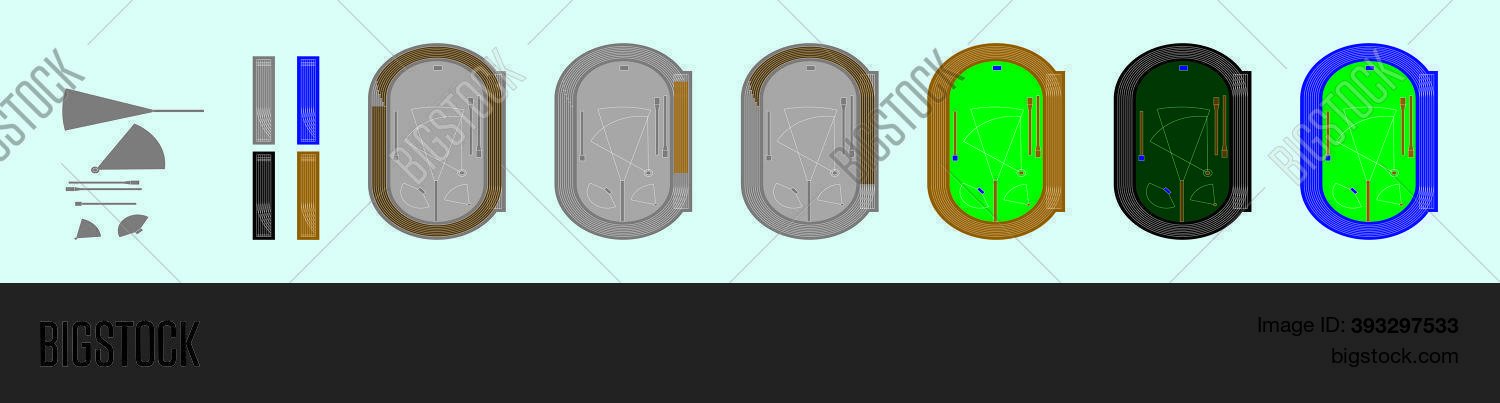 Set Olympic Tracks. Vector & Photo (Free Trial) | Bigstock