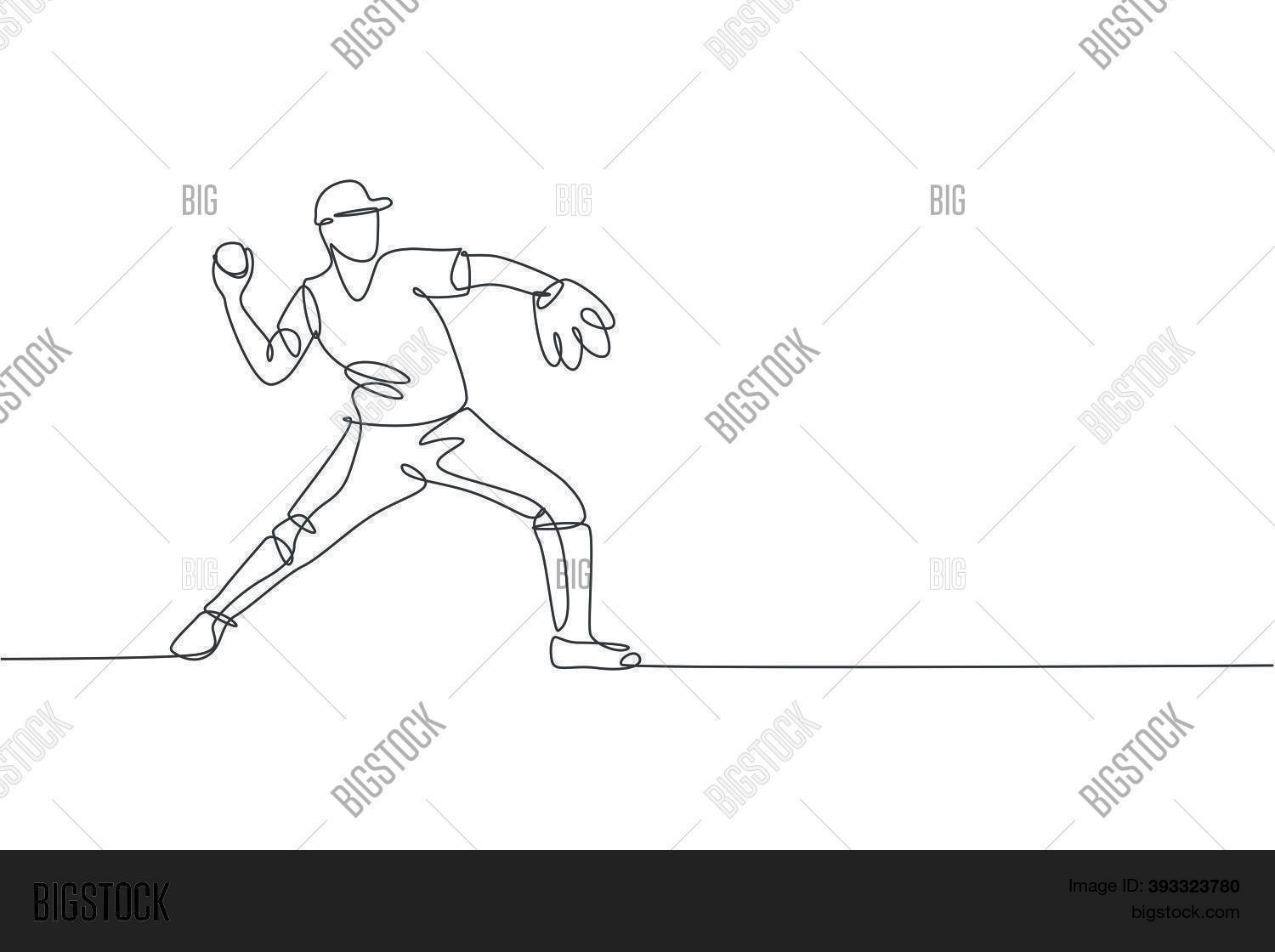 Baseball Player Running Drawing