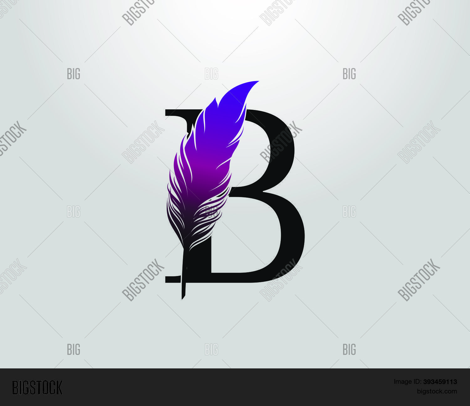 Feather B Letter Vector & Photo (Free Trial) | Bigstock