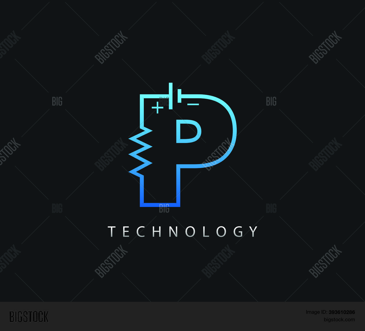 Electric P Letter Vector & Photo (Free Trial) | Bigstock