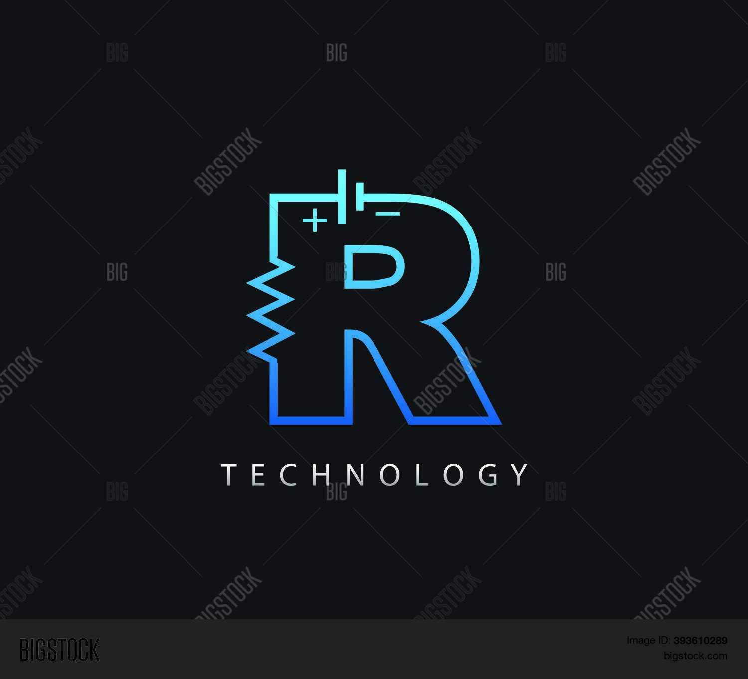 Electric R Letter Vector & Photo (Free Trial) | Bigstock