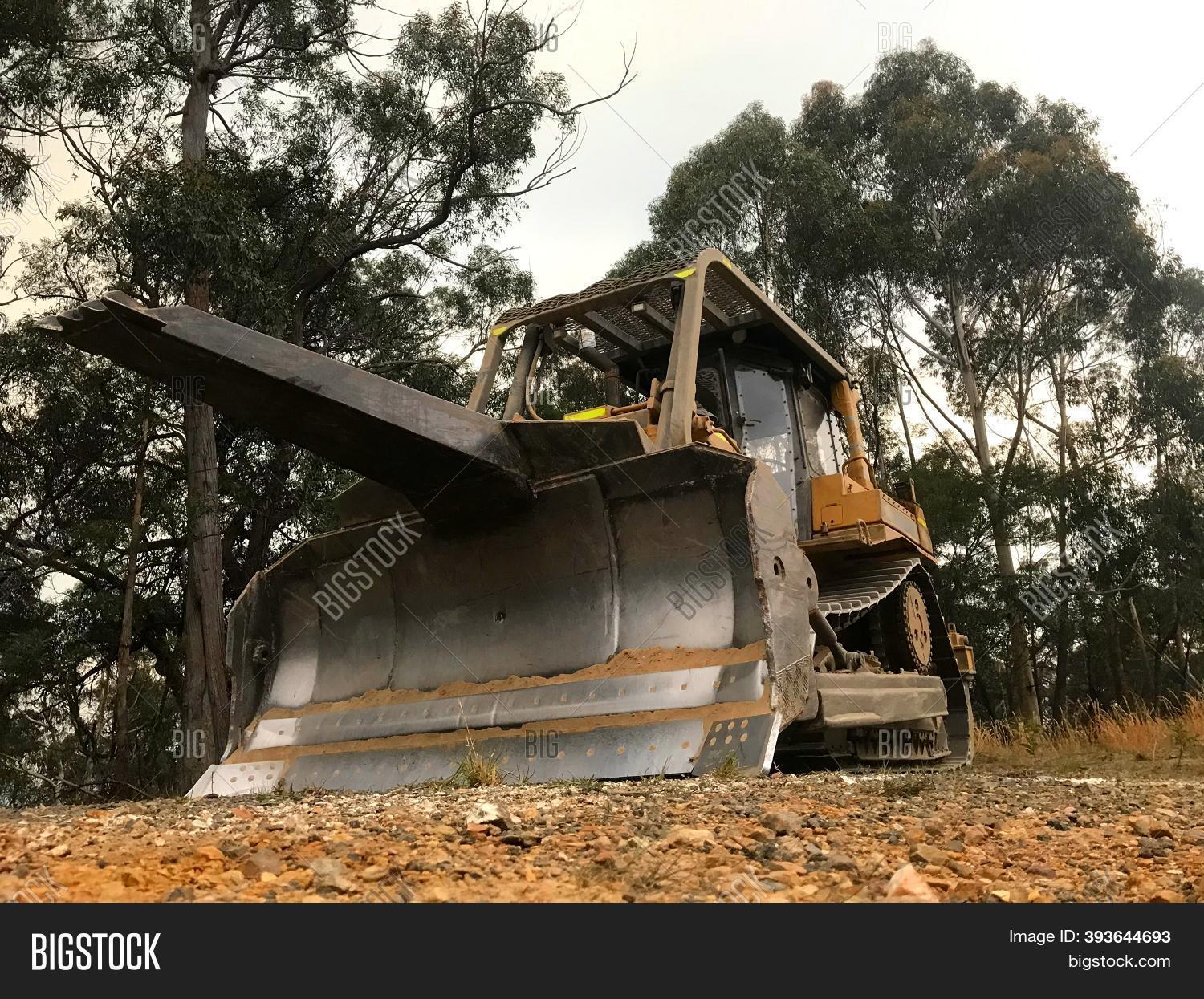 Bulldozer Tree Pusher Image & Photo (Free Trial) | Bigstock
