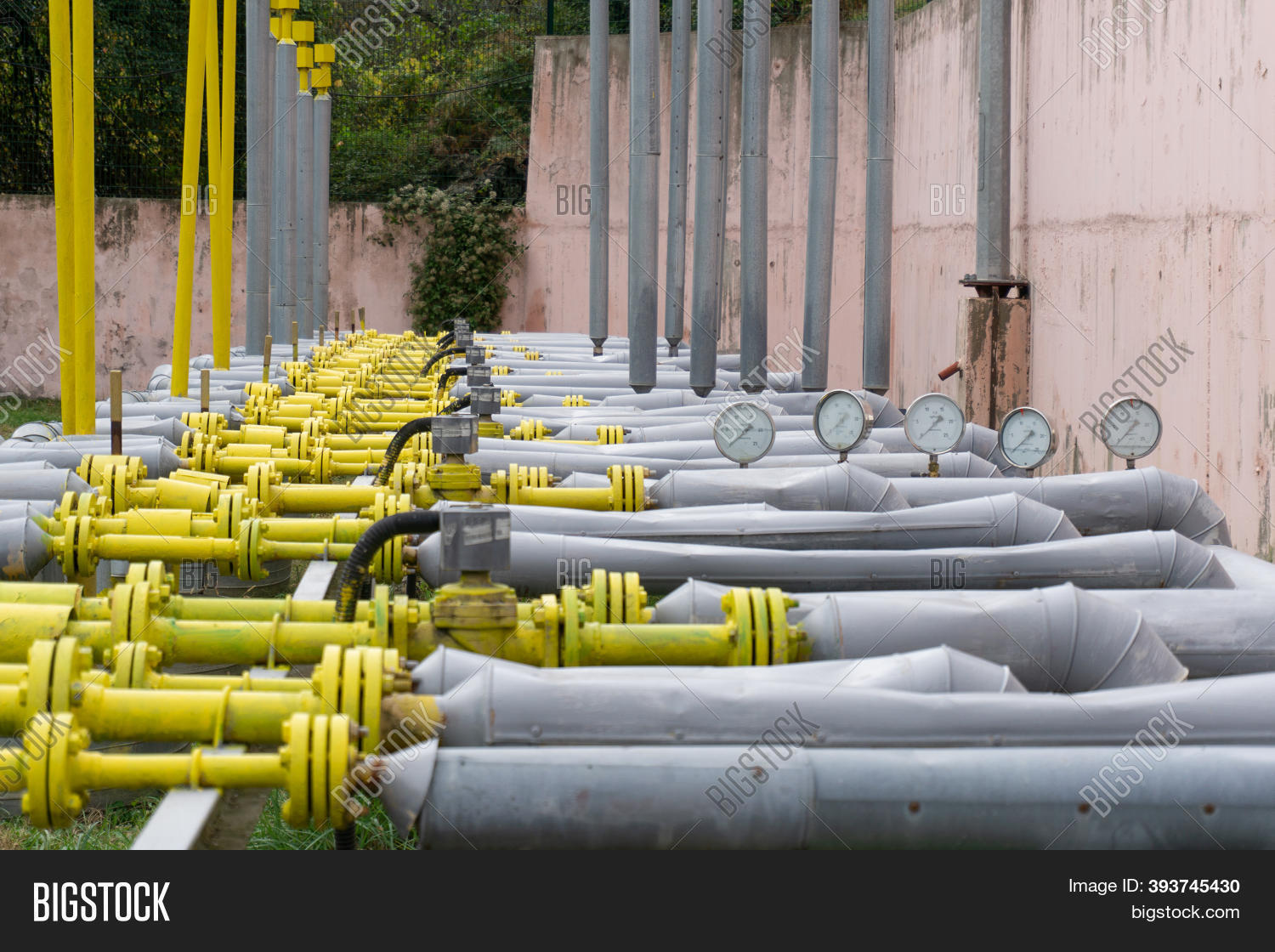 Yellow Gas Pipes. Gas Image & Photo (Free Trial) | Bigstock