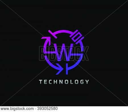 Electric W Letter Vector & Photo (Free Trial) | Bigstock