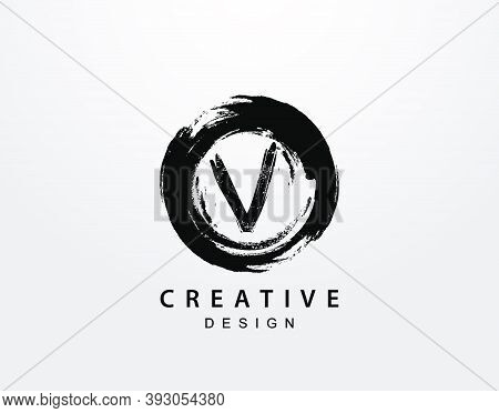 V Logo Circle Vector & Photo (Free Trial) | Bigstock