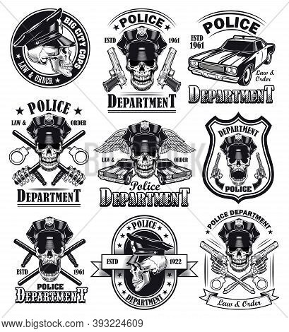 Vintage Badge Police Vector & Photo (Free Trial) | Bigstock