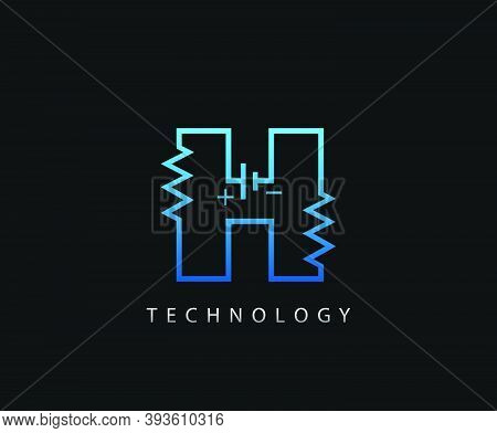 Electric H Letter Vector & Photo (Free Trial) | Bigstock
