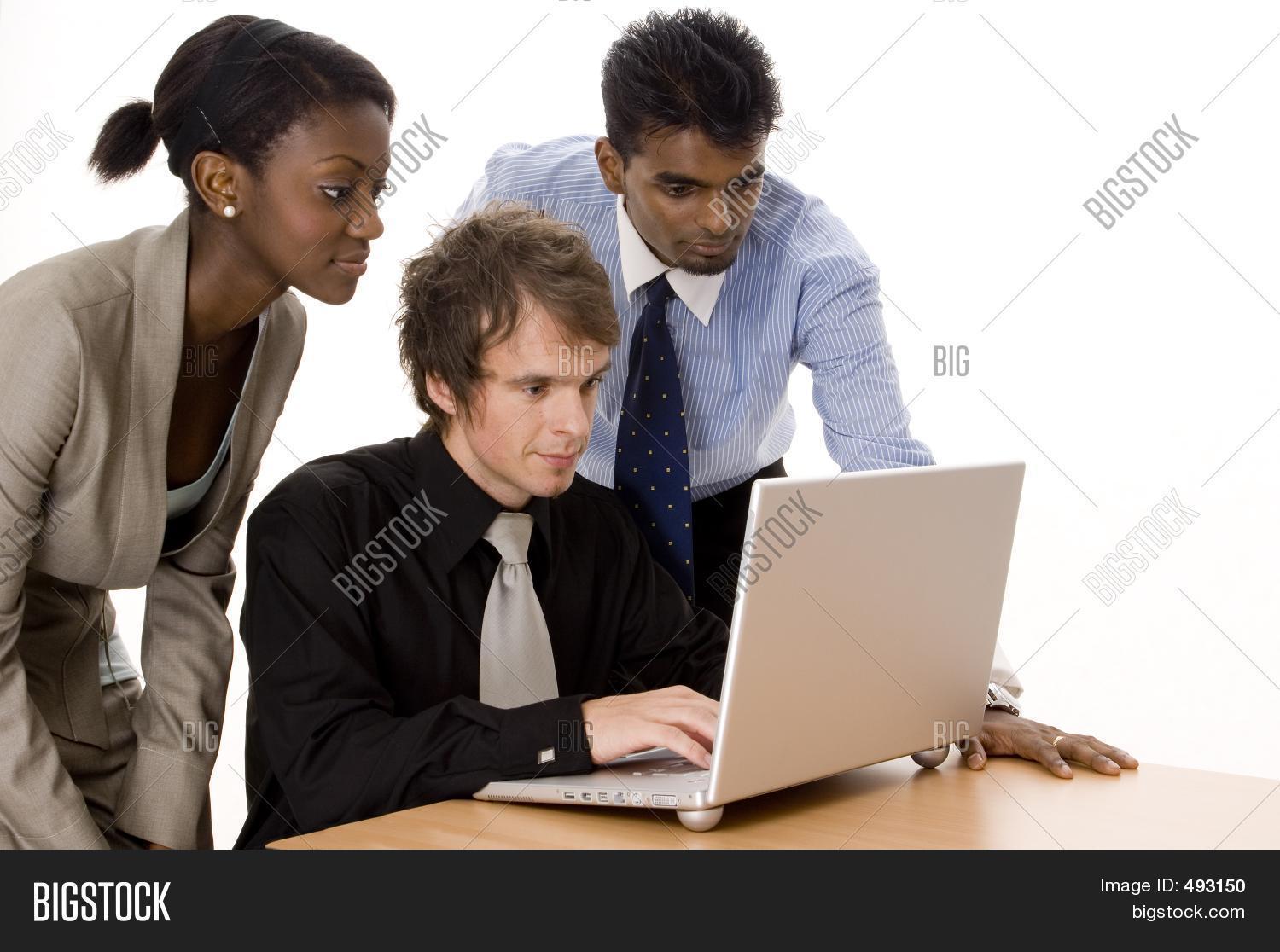 Computer Teamwork Image & Photo (Free Trial) | Bigstock