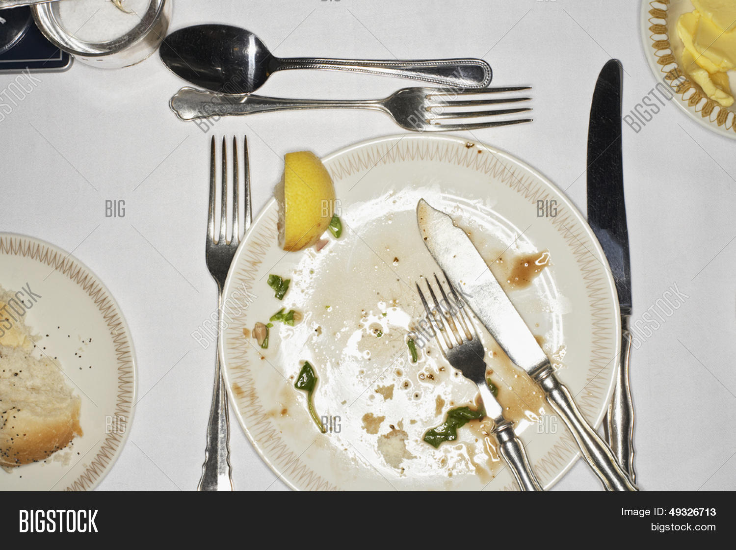 Dirty Plate Silverware Image & Photo (Free Trial) | Bigstock