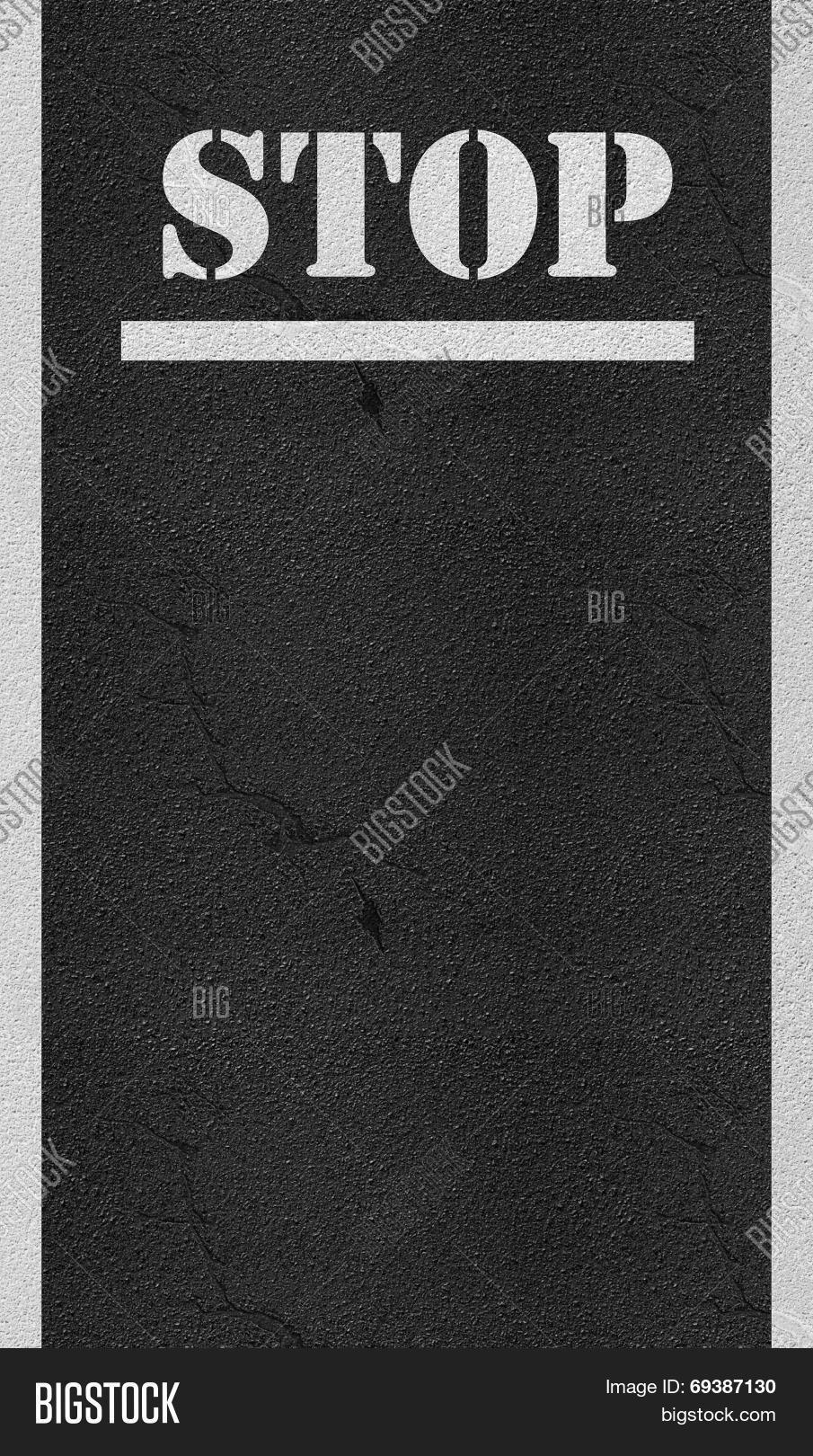 Stop Sign Asphalt Image & Photo (Free Trial) | Bigstock