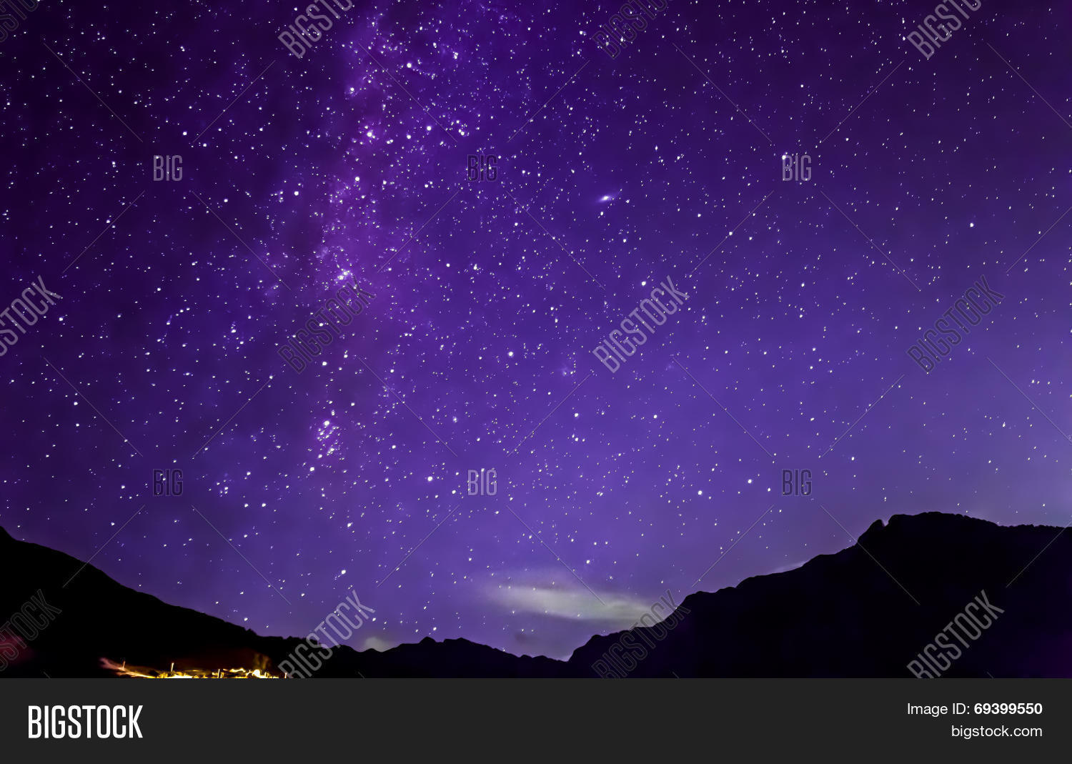 Purple Night Sky Stars Image & Photo (Free Trial) | Bigstock