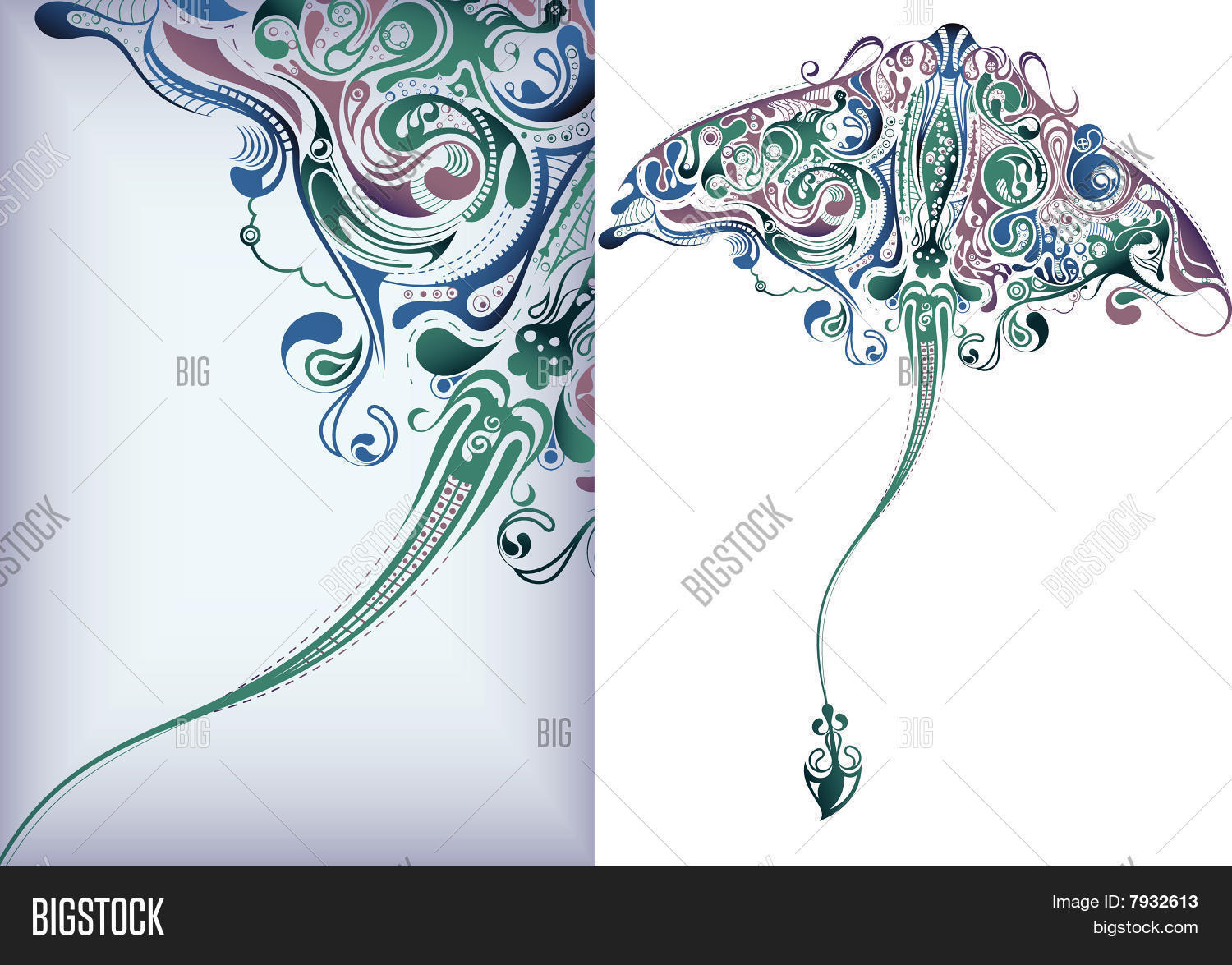 Manta Ray Vector & Photo (Free Trial) | Bigstock