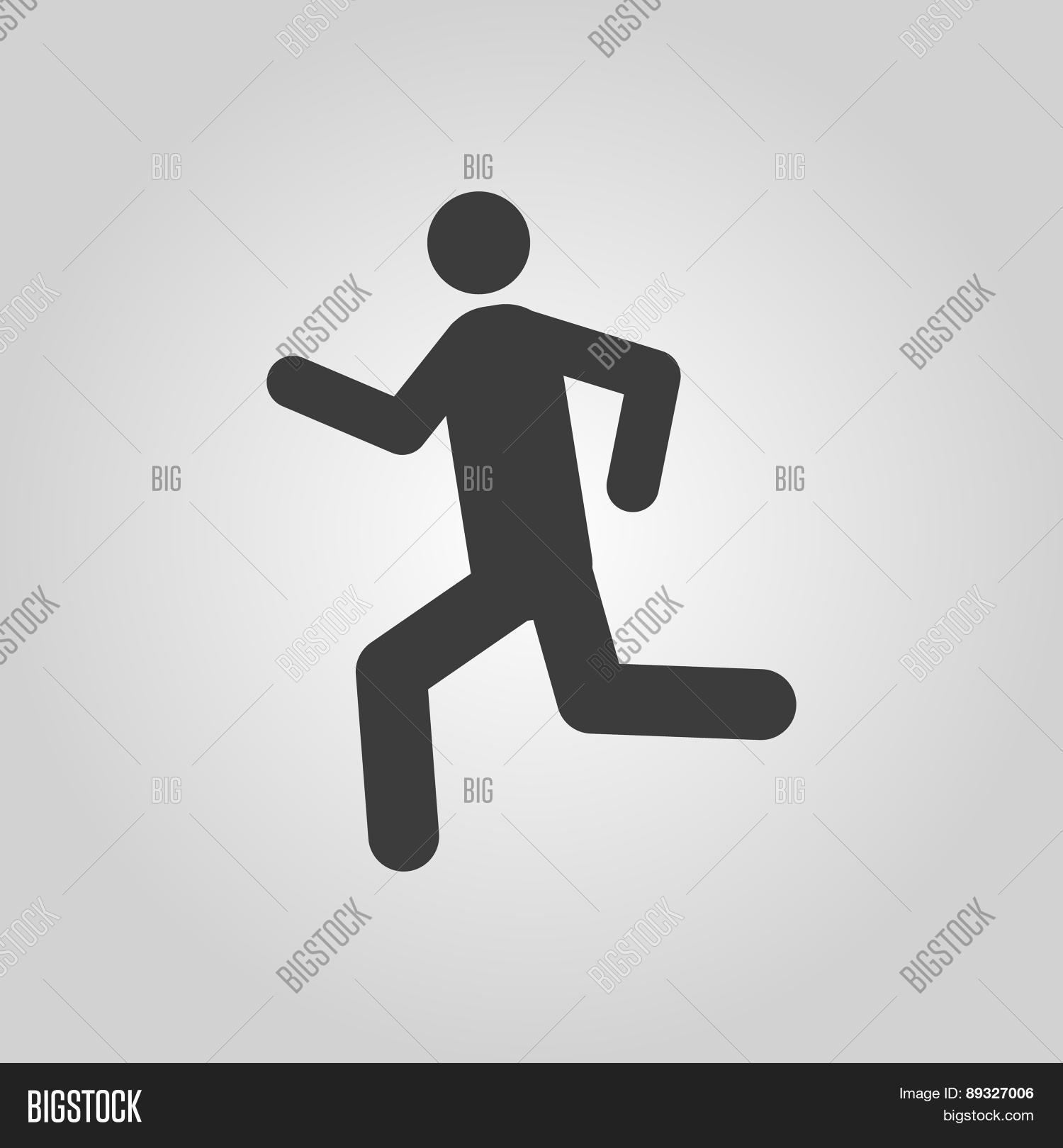 Man Running Icon. Run Vector & Photo (Free Trial) | Bigstock