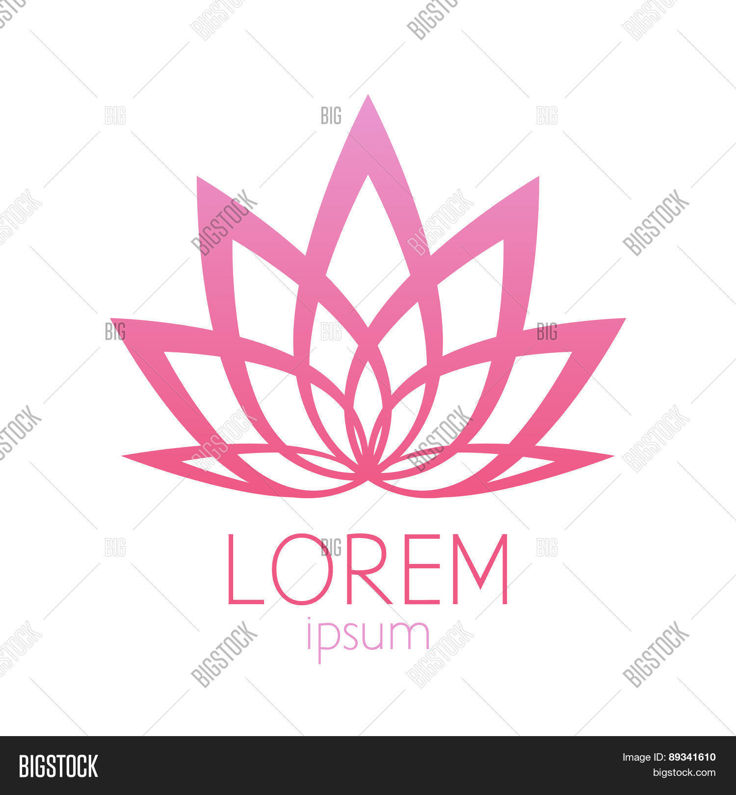 Beautiful Pink Lotus Vector & Photo (Free Trial) | Bigstock